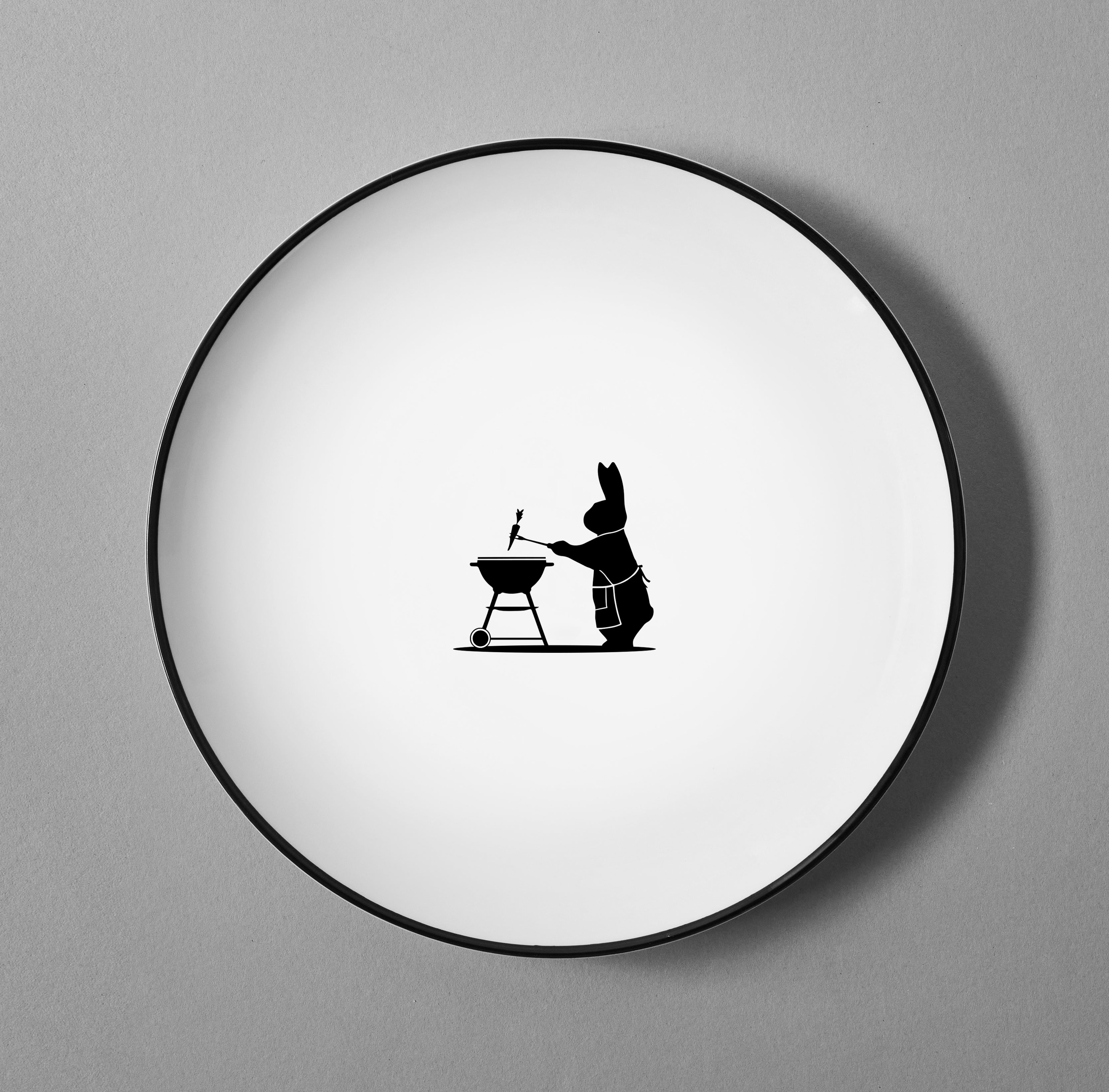 Barbecuing Rabbit Plate – HAM